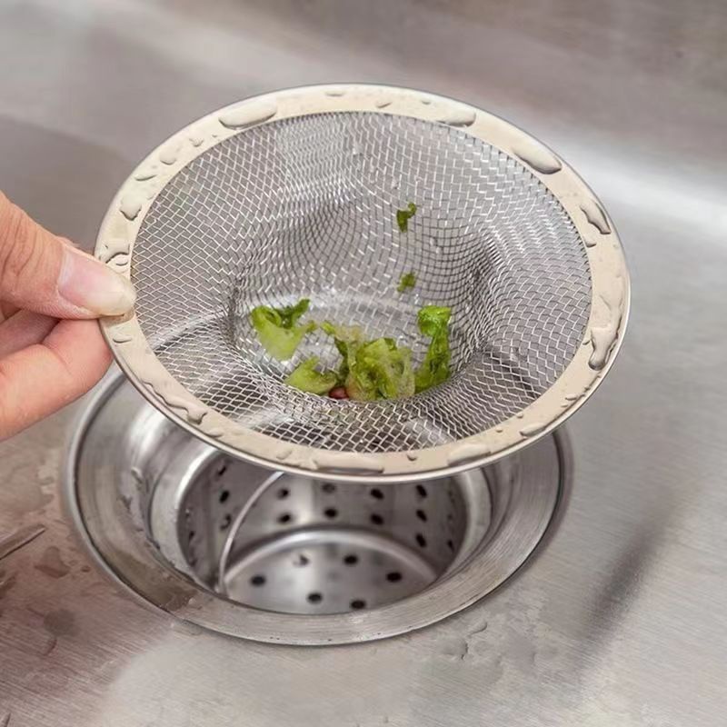 Stainless Steel Bathroom Drain Filter Net - Sink Drain Strainer Shower ...