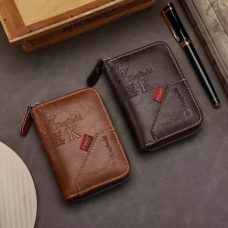 Vintage PU Leather Wallet Slim Card Holder with 11 Slots RFID Blocking ...