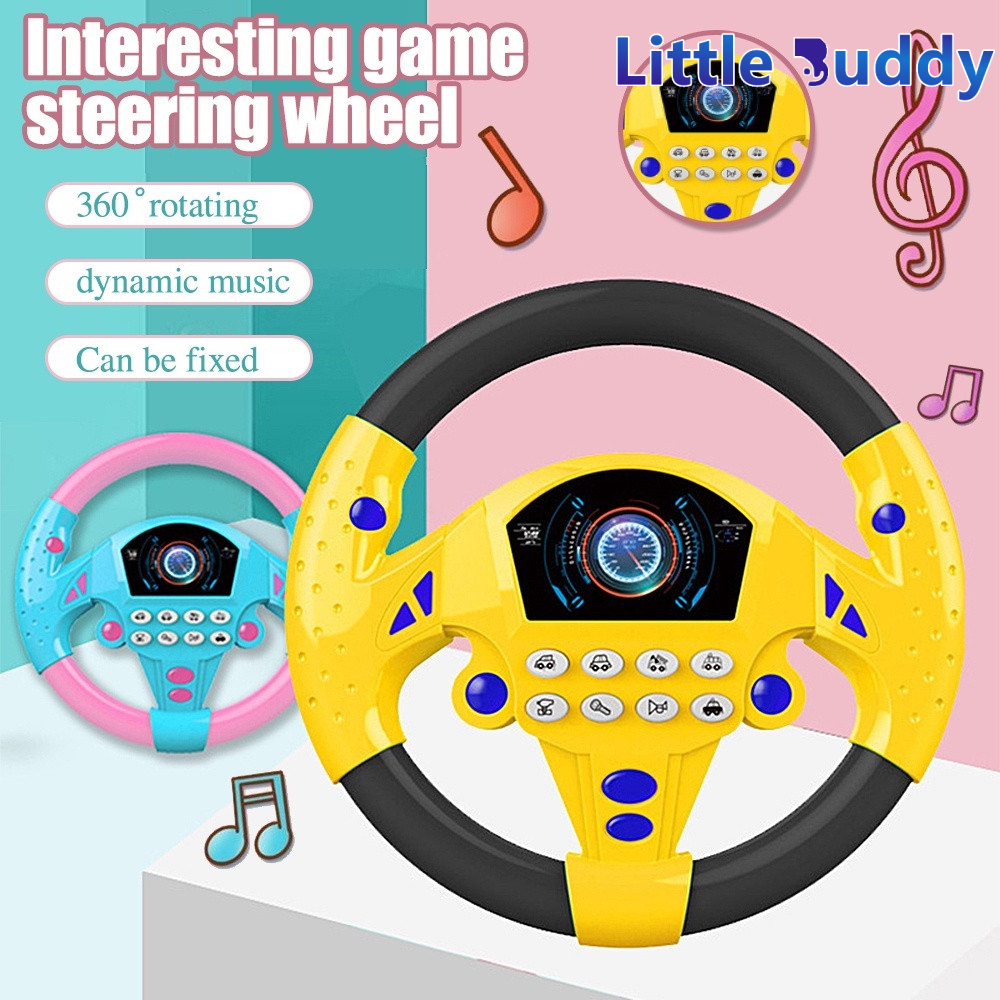 Little Buddy Steering Driving Toy Back Seat Car Steering Wheel Toys Car ...