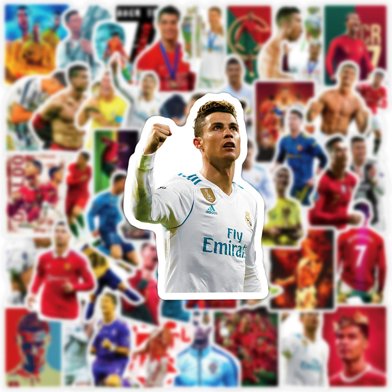 50Pcs Football Star Cristiano Ronaldo Series Graffiti Stickers for ...