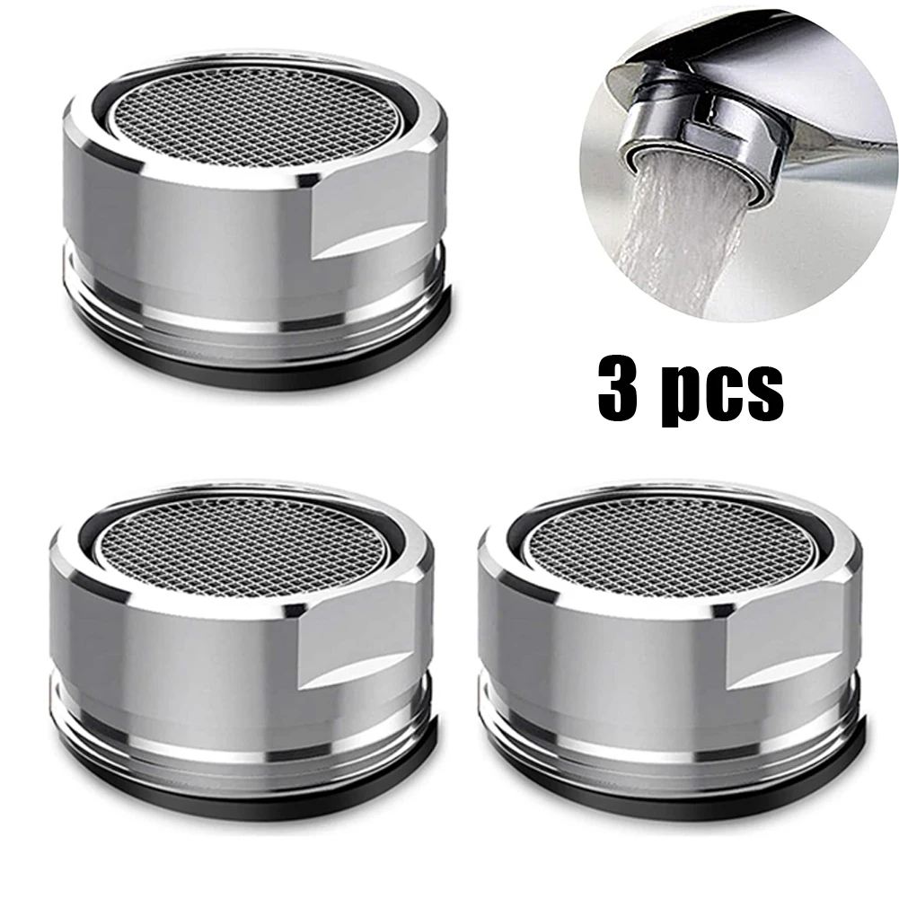 3pc Brass Faucet Replaceable Mixing Nozzle 24mm Threaded Bathroom ...