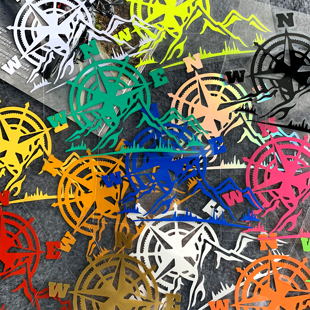 Jungle Adventure Compass Moto Stickers Motorcycle Accessories Decals ...