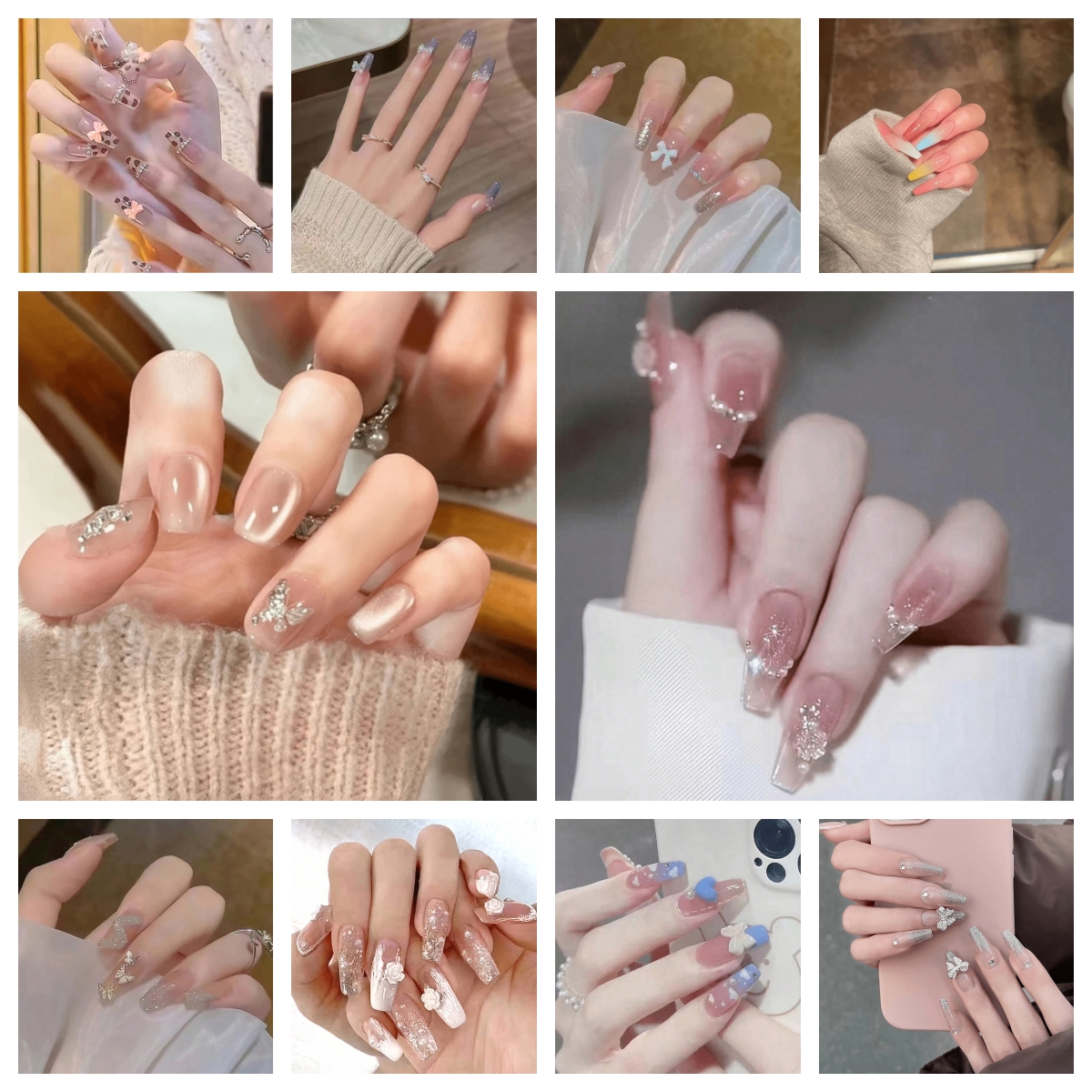 24 pieces/box nail art pieces, a variety of styles and styles to choose ...