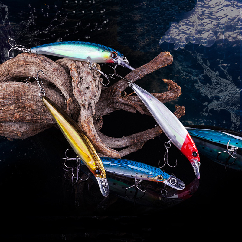 1PCS Minnow Fishing Lure Hard Artificial Bait Bionic 3D Eyes 110mm Artificial Bait Fishing ...