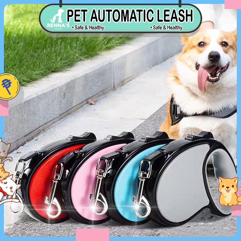 3M/5M Dog Retractable Leash For Dog Collar Pet Retractable Traction ...