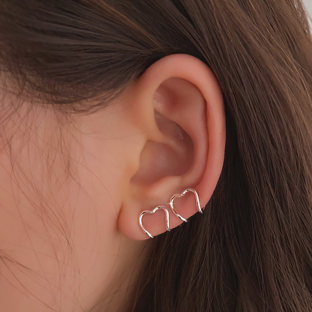 Simple All-Match Small Exquisite Metal Ear Clip Fashion Classic Love ...