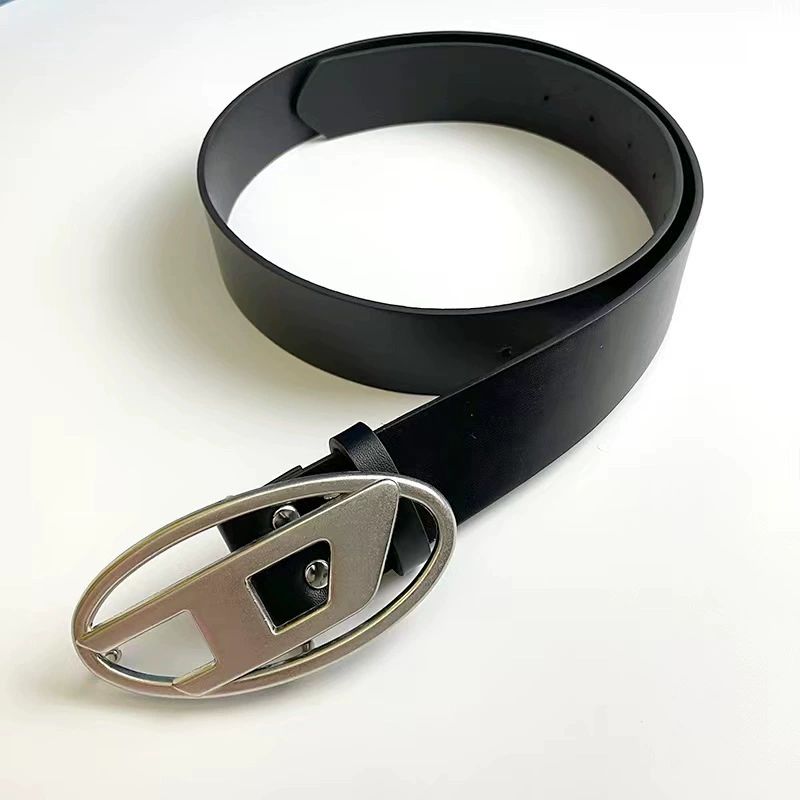 Men's Y2k Belt Luxury Letter D Belts Punk PU Leather Metal Snap Buckle ...