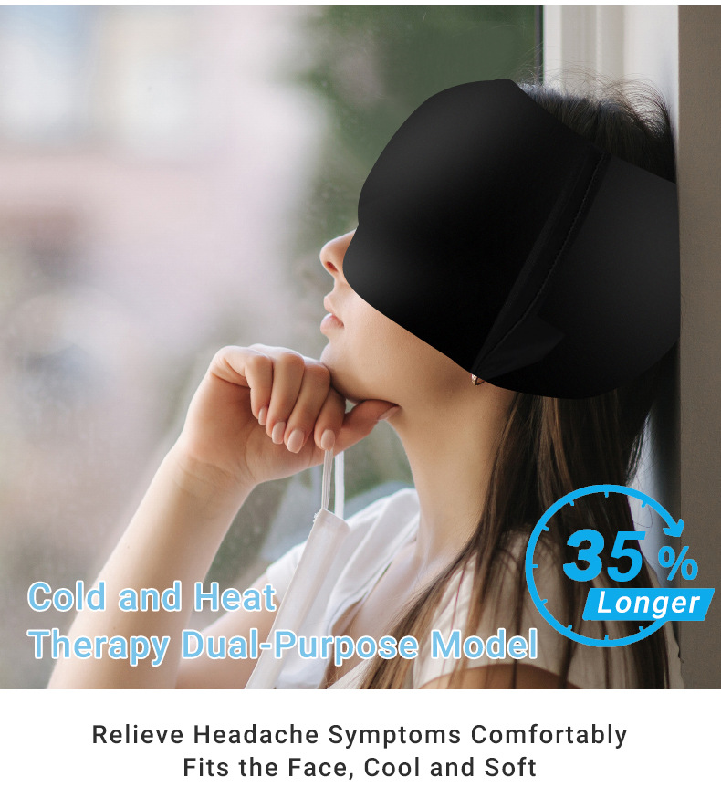 Migraine Gel Cold Compress Eye Mask Relief Hat - Cooling Therapy ...