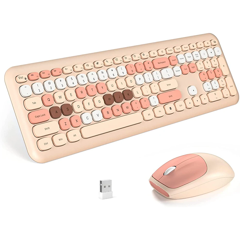 Mofii 666 Keyboard Mouse Set Wireless 2 4g Mixed Color 110 Keyboard
