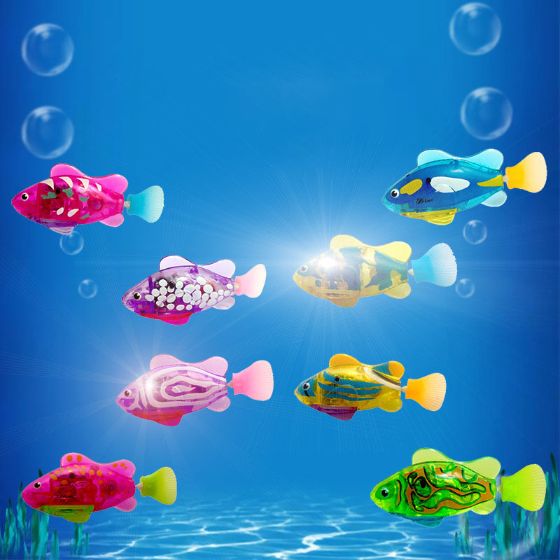 Luminous electric swimming fish, water toys, electronic pet fish, baby ...
