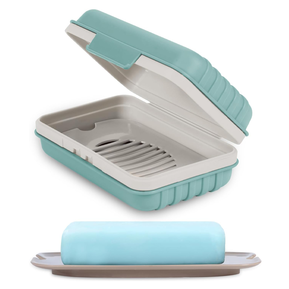 Portable Travel Soap Dish Soap Drainer Bathroom Soap Storage Box with ...