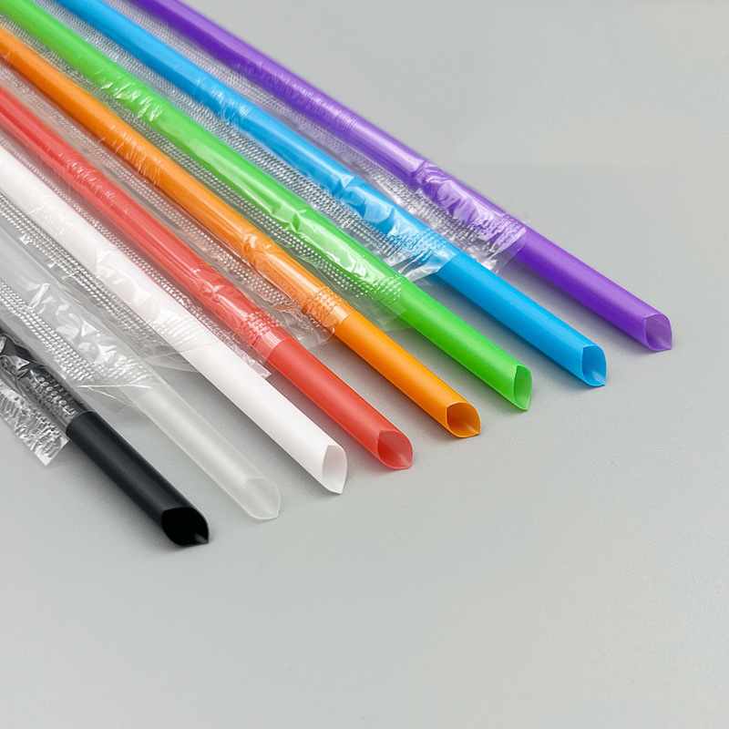 100 Pieces Disposable Plastic Straws Individually Packaged Children's ...