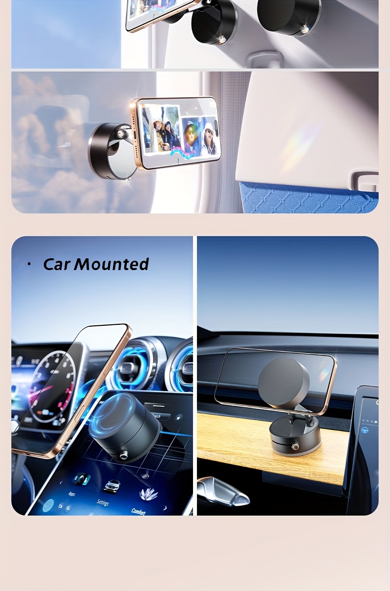 Strong Suction Mobile Phone Holder – One-Button Vacuum Magnetic Suction ...
