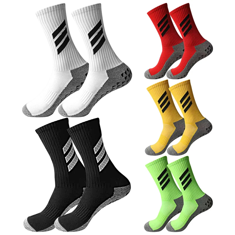 Men Women Anti-Slip Football Socks, Breathable Sweat-Absorbent, Medium ...