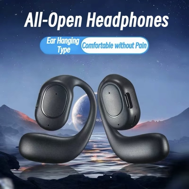 KY2 Single Wireless Earphones Air Conduction OWS Headphone HiFi Ear ...