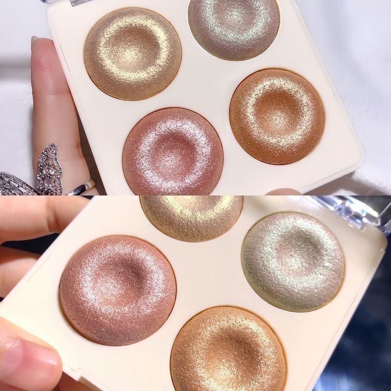 4-color Pearl Luster Powder Natural Luster Contour Eye Shadow Powder ...