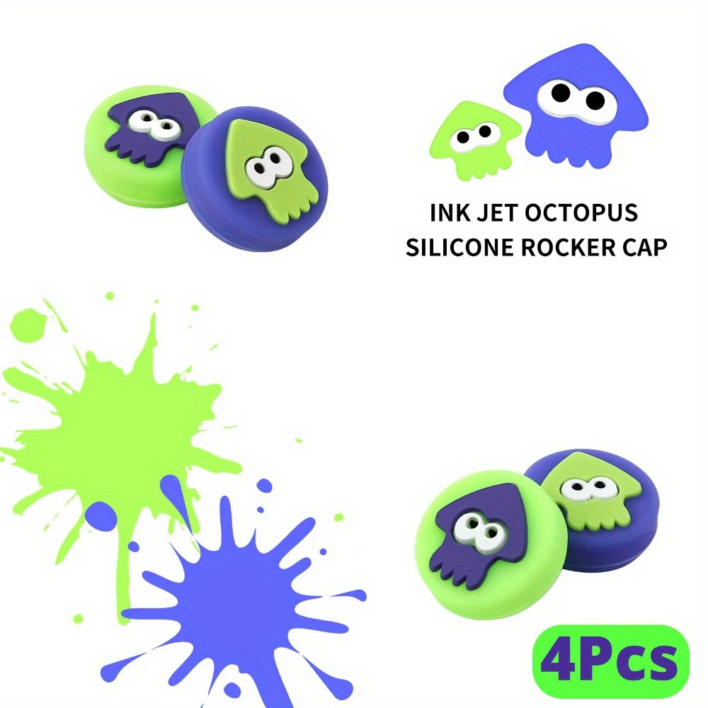 4Pcs Silicone Soft Thumb Grip Caps Nintendo Switch & Switch Oled / Lite ...