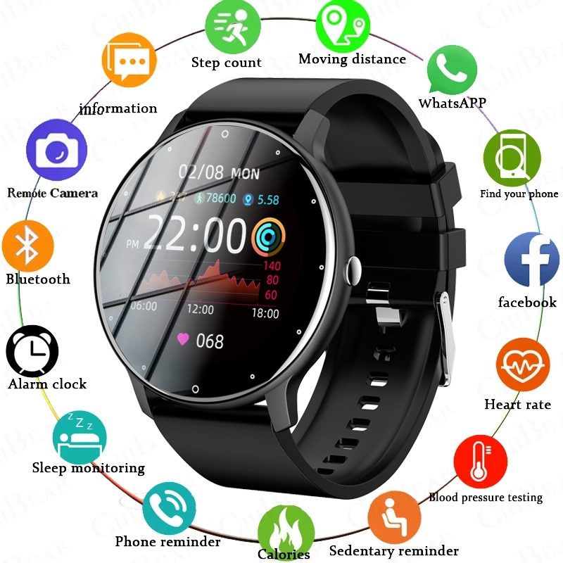 Smartwatch 1.28 Inch Full Touch Screen Sports Mode Heart Rate Motion ...