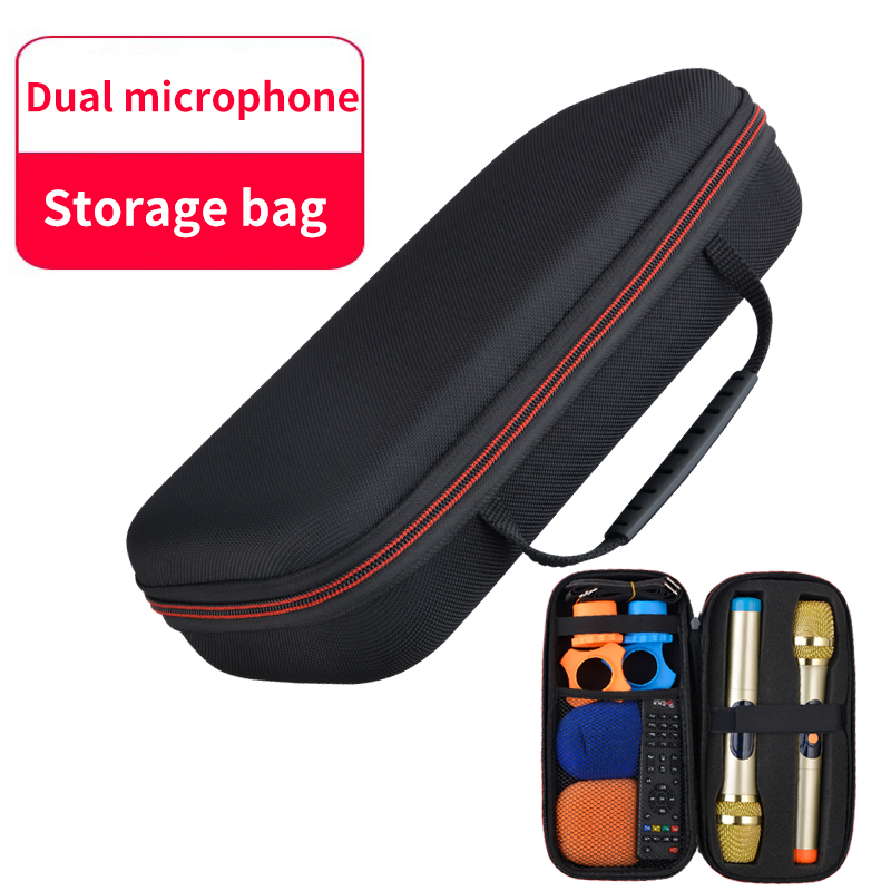 Portable Wireless Dual Microphone Storage Bag with Zipper Organizing ...