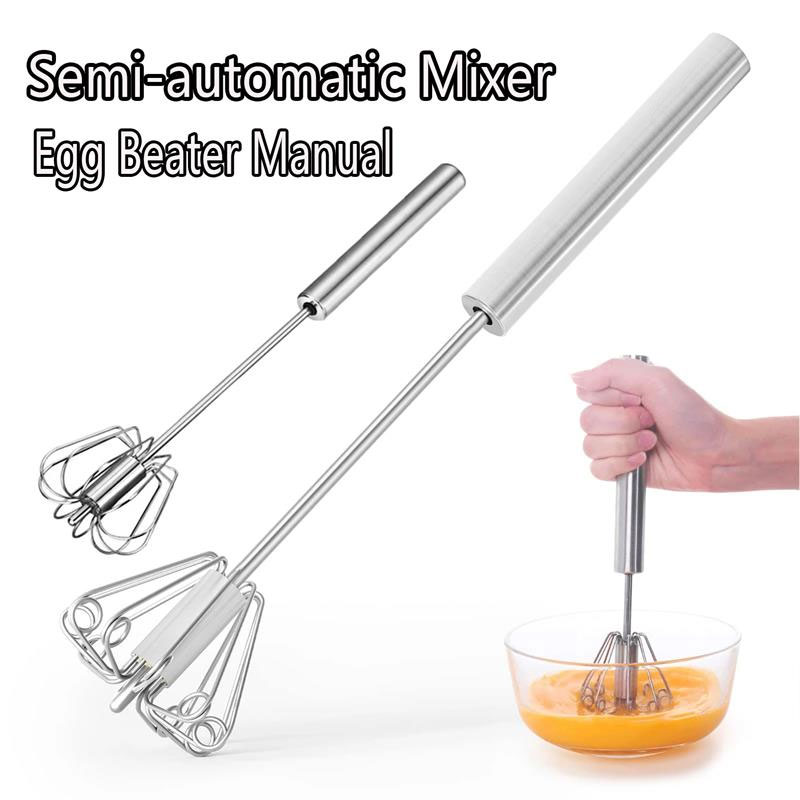 Semi Automatic Mixer Whisk Egg Beater Stainless Steel Manual Hand Mixer ...