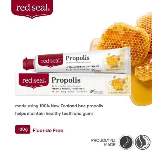 Red Seal Propolis Toothpaste 100g (Flouride-Free), NATRUE Certified ...