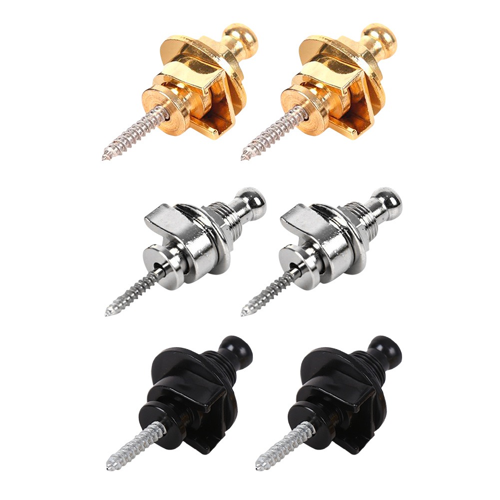 2Pcs Guitar Bass Strap Lock Skidproof Str apLock locking pegs Pins ...