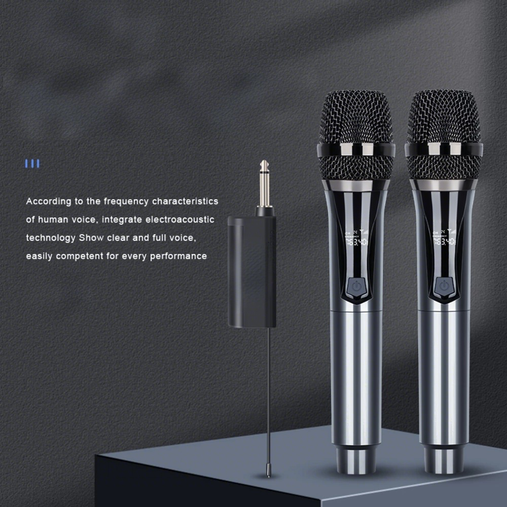 UHF High-Frequency Professional Wireless Microphone Rechargeable Mic ...