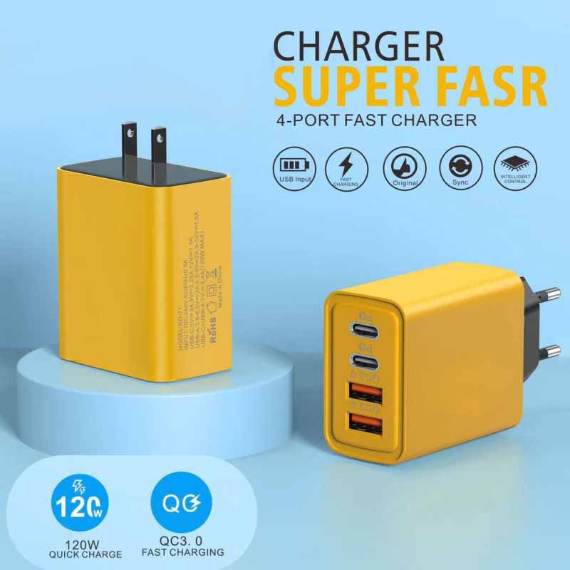 4 in 1 PD USB TypeC Fast Charger Quick Charge 2.0 Power Adapter ...