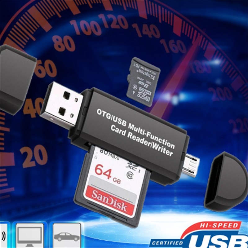 Portable High Speed Card Reader USB 2.0 Multimode Conversion for Smart ...