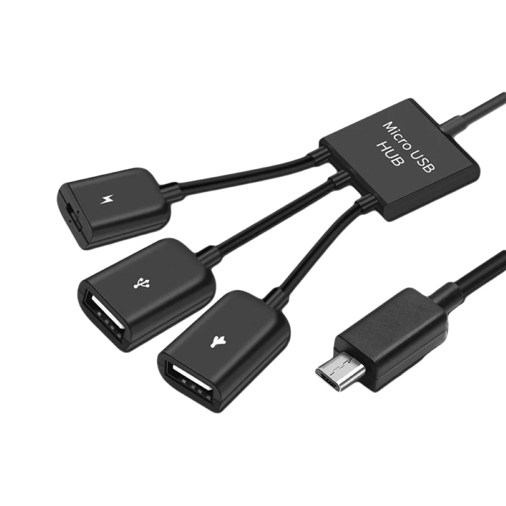 Micro USB to 2 OTG Dual Port HUB Cable Y Splitter for Tablet Cell Phone ...