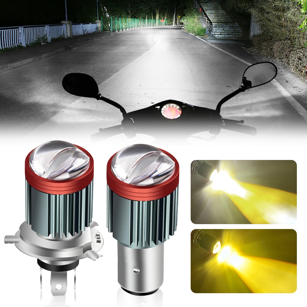 1PC 20W H4 LED Motorcycle Headlight BA20D High Low Beam Led Bulb 12V ...
