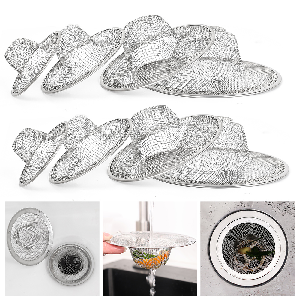 Stainless Steel Bathroom Drain Filter Net - Sink Drain Strainer Shower ...