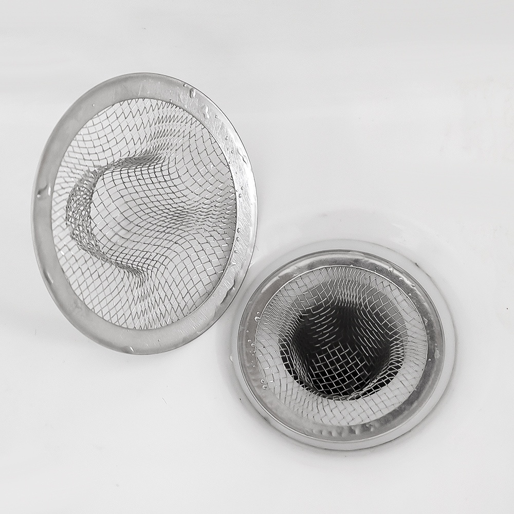 Stainless Steel Bathroom Drain Filter Net - Sink Drain Strainer Shower ...