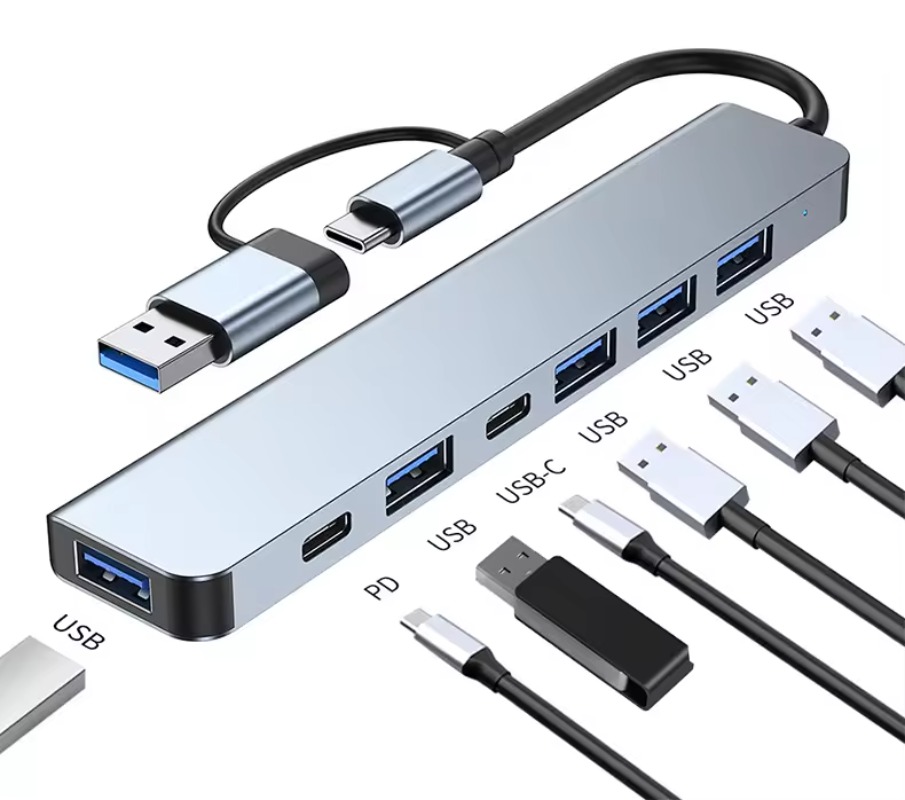 7 in 1 USB C Hub Splitter Data Adapter USB3.0 Docking Station Type C 2. ...