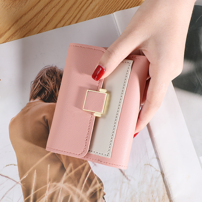 Wallet Women 2024 New Style Contrast Color Korean Version Trendy Coin ...