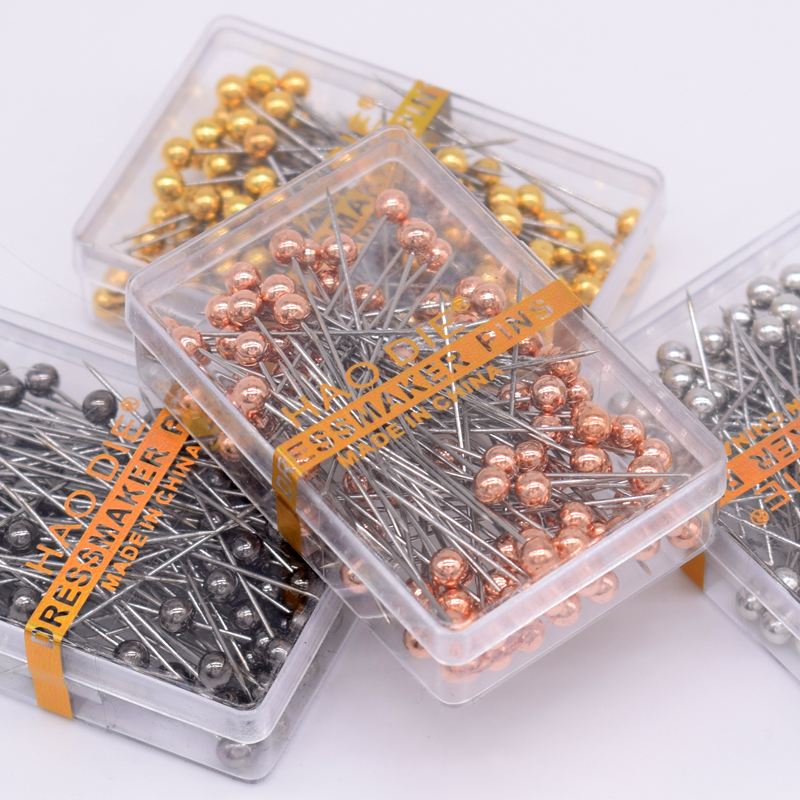 100pcs Pin Gold-Plated Pearl Pin Scarf Pin Box | Shopee Philippines