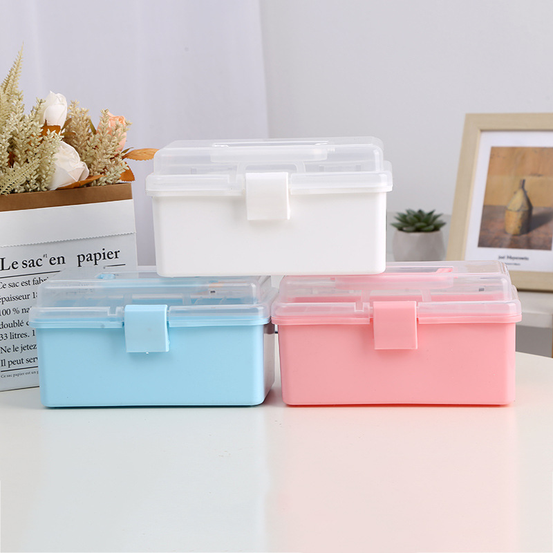 1pc Nail storage box Medicine box Multi-layer cosmetics storage box ...
