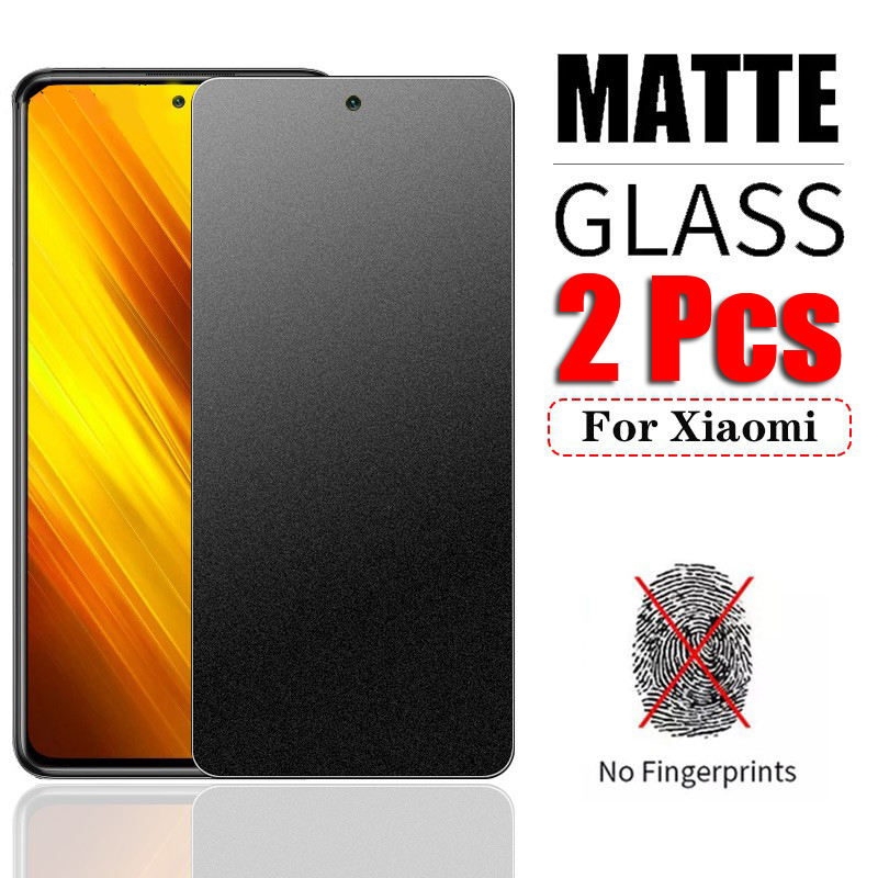 2pcs Matte Tempered Glass For Poco F3 F4 M3 M4 X3 X4 Redmi Note 9 9S 10 ...