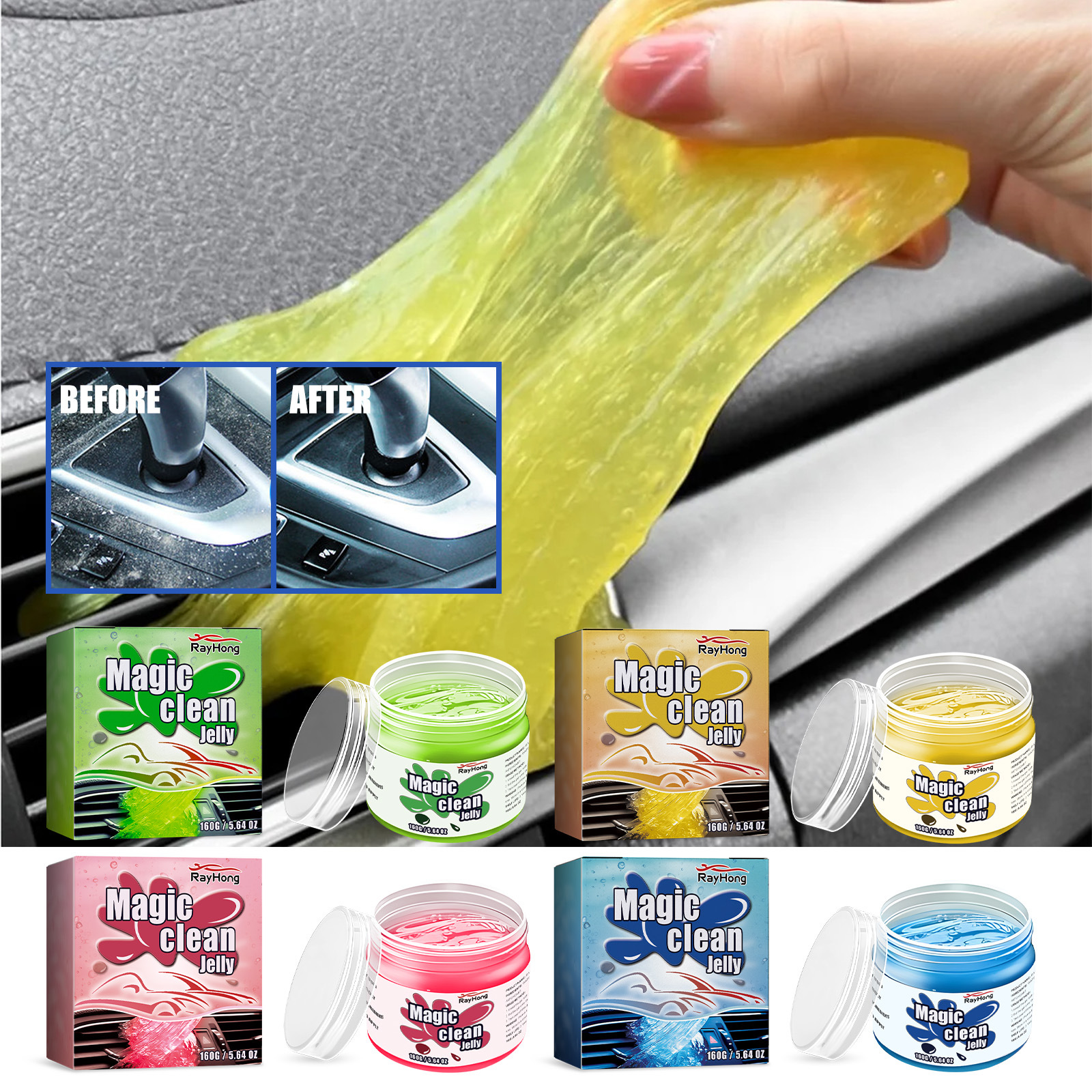 Rayhong Car Gel Interior Renovation Stain Remover Cleaning Gel 160g ...