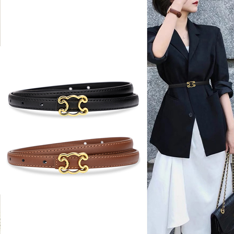 Hollow alphabet C belt ladies versatile thin belt | Shopee Philippines
