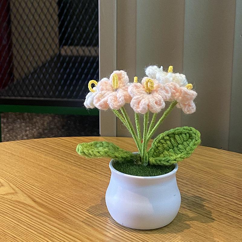1 Piece/5 Piece Set Colorful Hand-Knitted Potted Plant Home Decoration ...