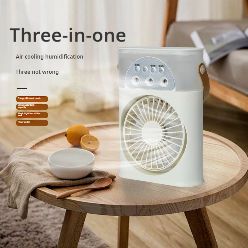 Mini air cooler USB small air conditioner 3-hole spray fan multi ...