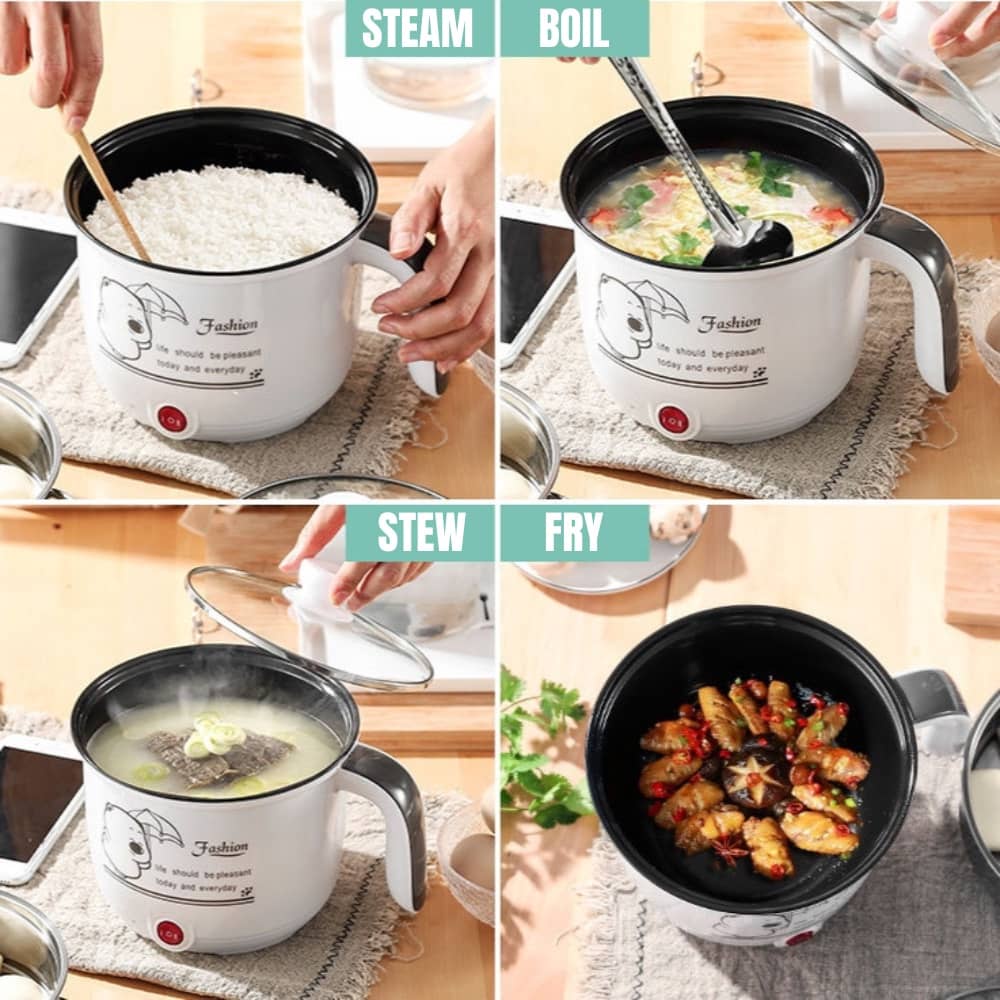 Electric Frying Pan Rice Portable Mini Rice Cooker Periuk Nasi ...