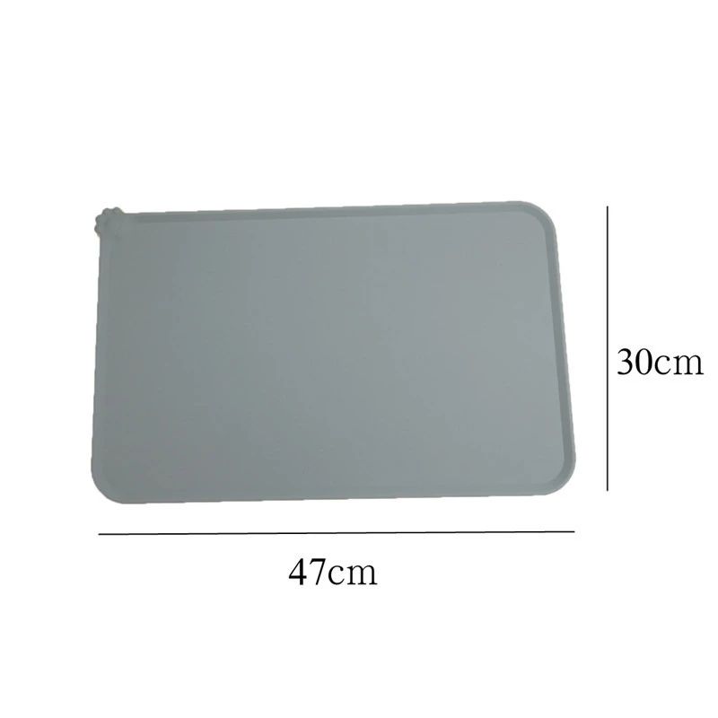 New Waterproof Pet Mat For Dog Cat Solid Color Silicone Pet Food Pad ...