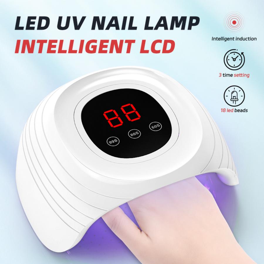 1pc White UV/LED Nail Lamp Nail Dryer, Nail Phototherapy Machine Dual ...