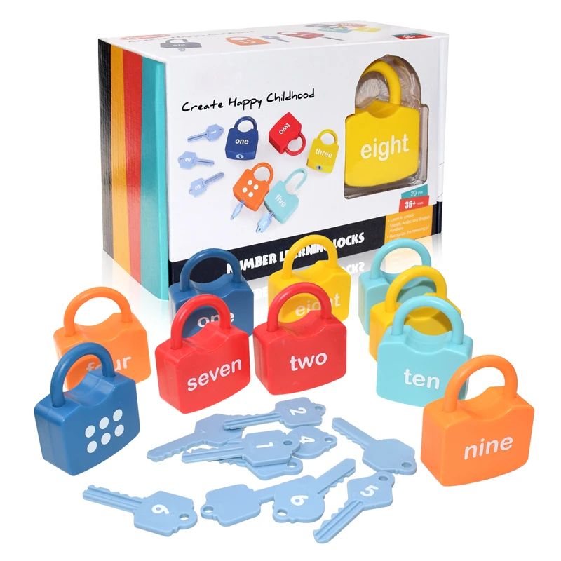 Alphabet Lock Key Matching Kids Educational Toys Locks with Keys Toy ...