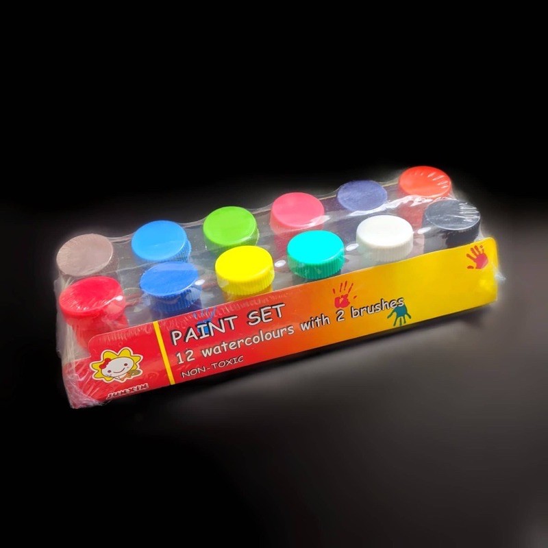 12colors Poster Paint Set With Paintbrush | Shopee Philippines