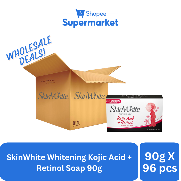 SkinWhite Whitening Kojic Acid + Retinol Soap 90g 96pcs (1 Case ...