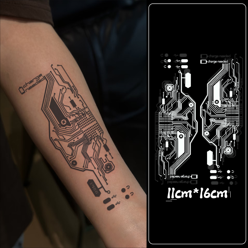 Long Lasting Waterproof 15 Days Temporary Tattoo Sticker, Geometric ...