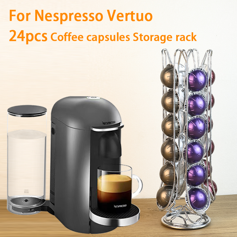 1 Coffee Capsule Rotating Storage Rack, Can Hold 24 Capsules, Coffee ...